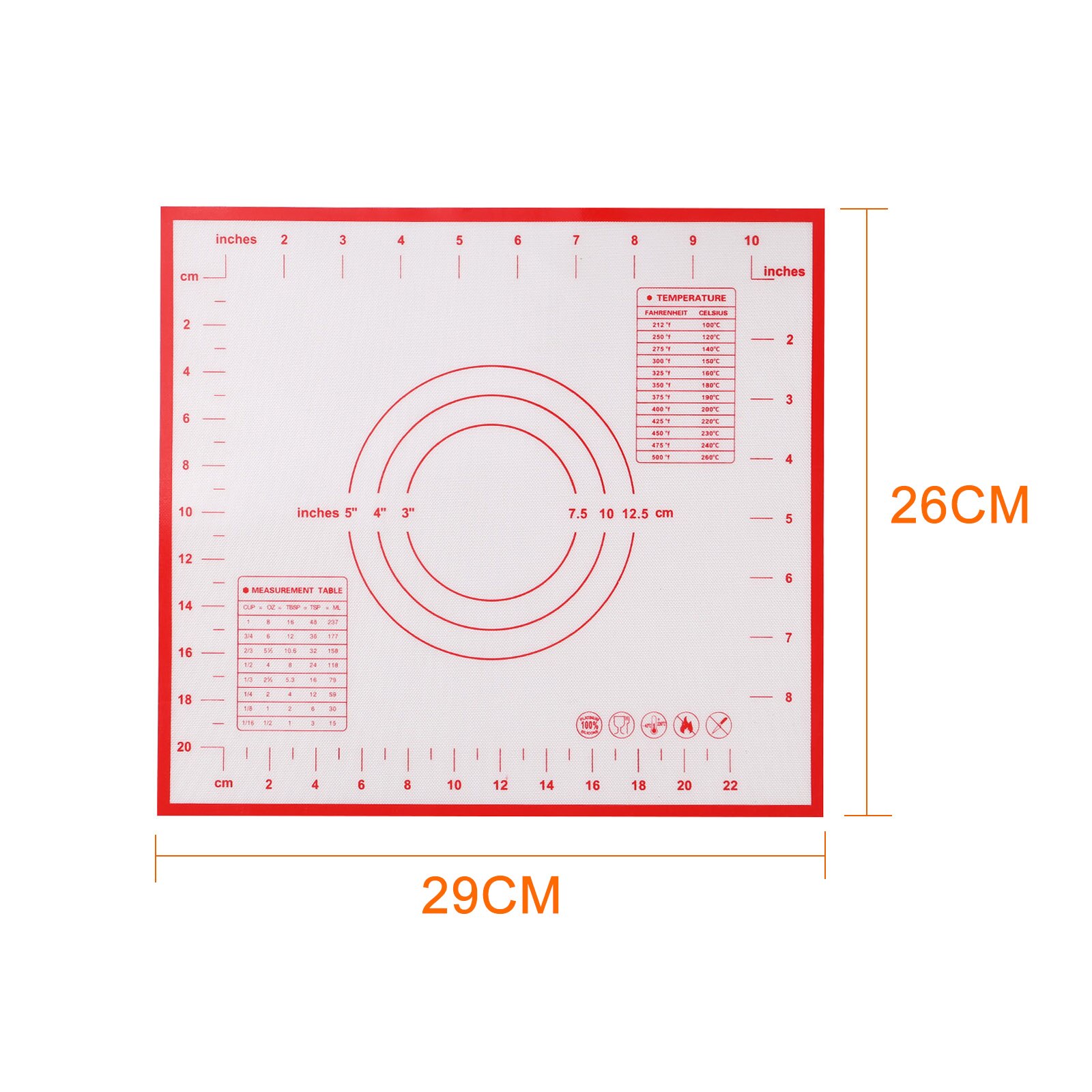 Silikon Backen Matte Pad Backblech Pizza Teig Nich... – Vicedeal