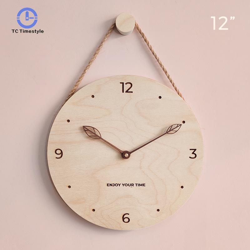 12 Inch Japanese Style Wall Clock Wooden Clocks Ho... – Vicedeal