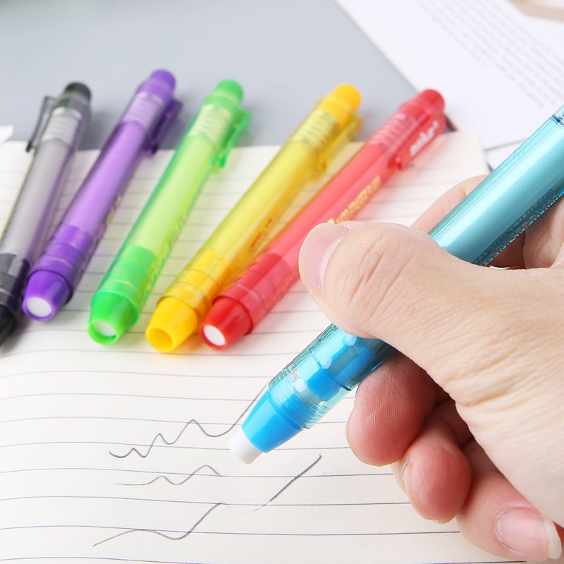 Press Type Pen Shape Eraser Writing Drawing Pencil... – Vicedeal