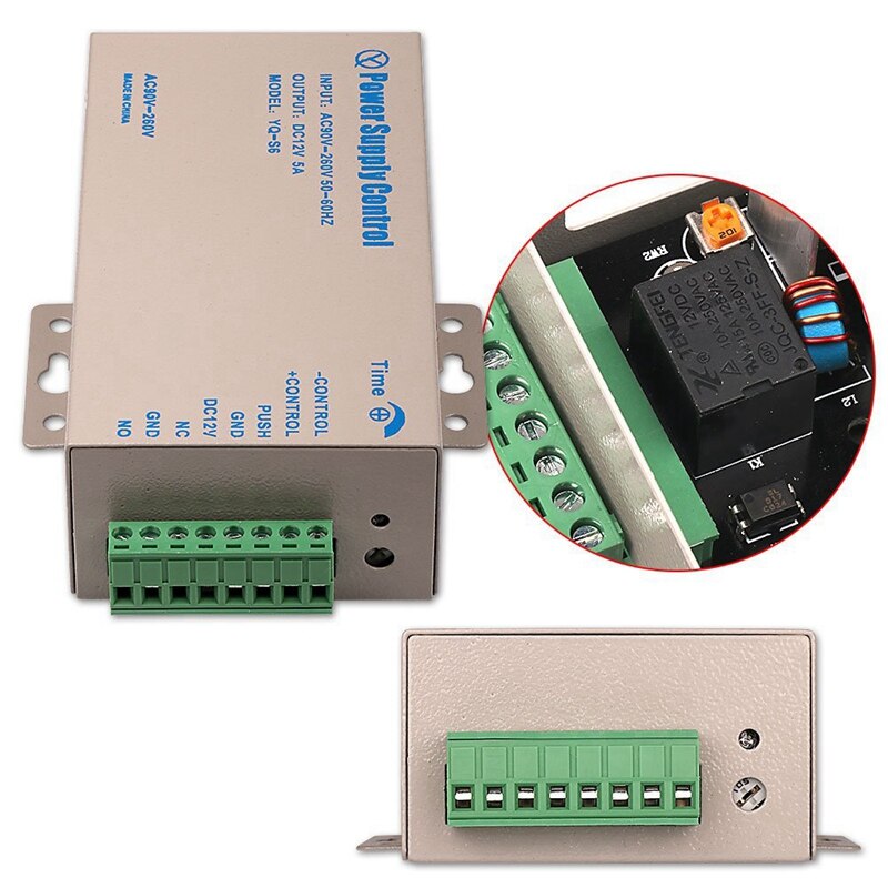 DC 12V 5A Access Control Power Supply AC 90-260V f... – Grandado
