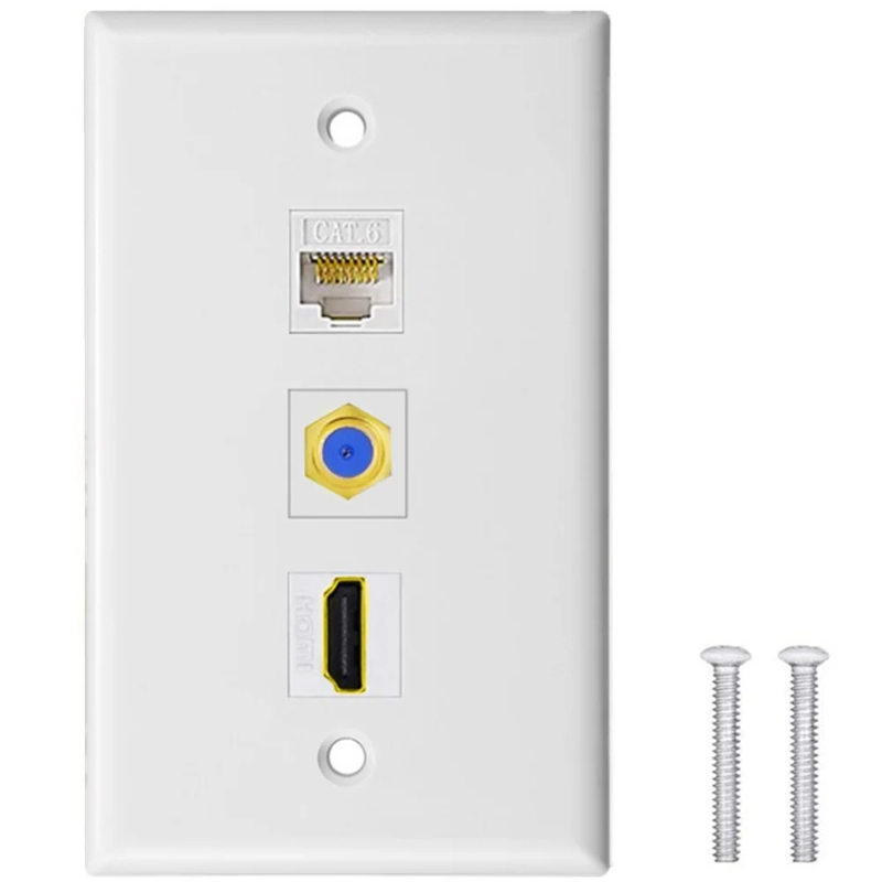 3 Port Wall Plate 1 Port 4k Hdmi Keystone Jack 1 P... – Grandado