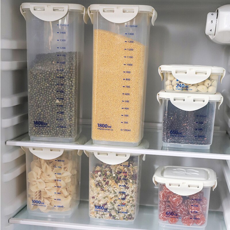 Plastic Containers for Food Storage with Scale Bar... – Vicedeal