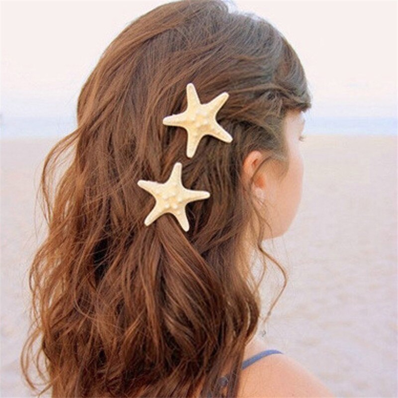 Starfish Hair Clips DIY Sea Shell Hairpin Beach Br... – Vicedeal