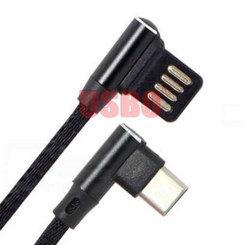 Black 15cm double elbow male-male Type-C to USB V8... – Grandado
