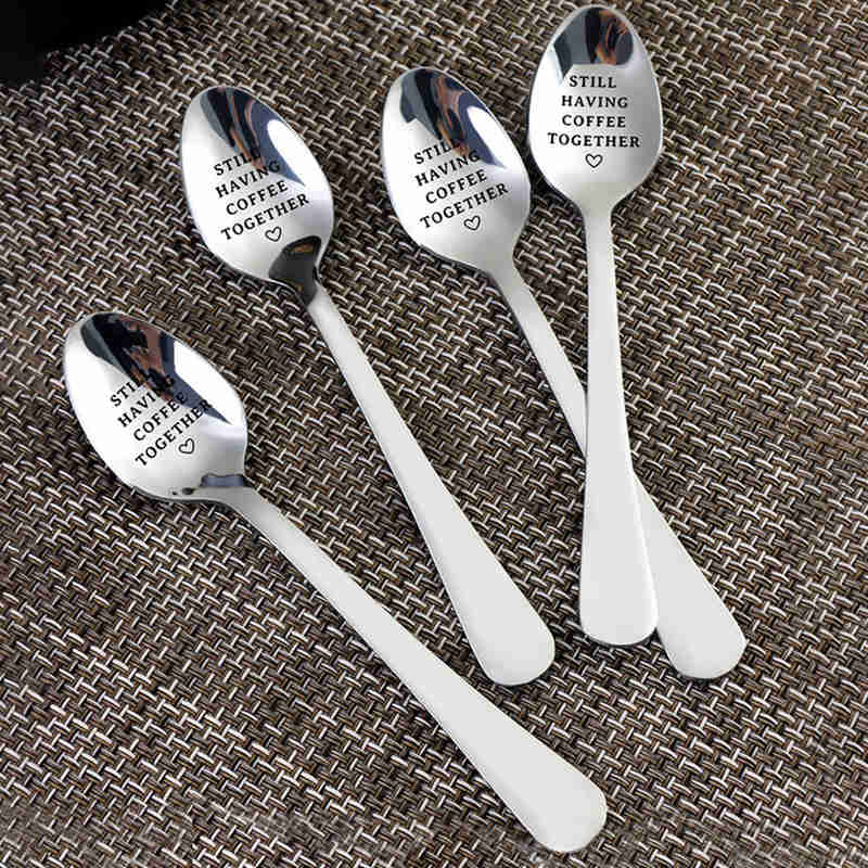 Stainless Steel Coffee Spoon Letter Ice Cream Dess... – Grandado