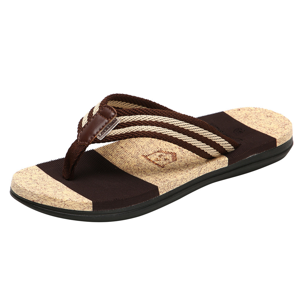 SAGACE Male Slipper flip-flops Flat Shoes Men Sand... – Grandado