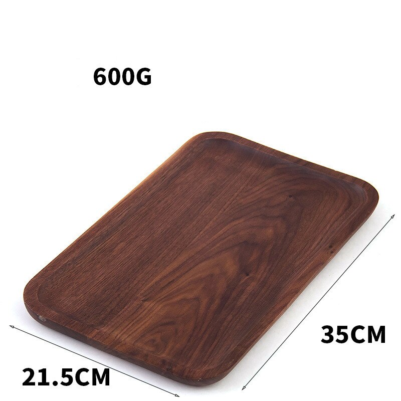Rectangle Black Walnut Wood Pan Plate Fruit Dishes... – Vicedeal