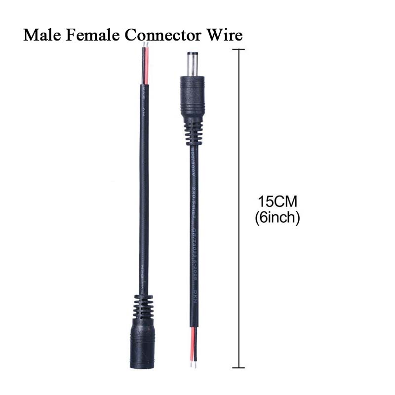 DC 12V 2Pin Pigtail Connect Power Wire Male Female... – Grandado