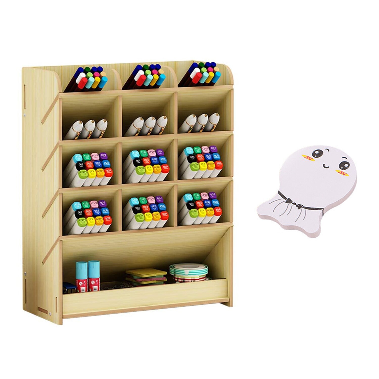 Houten Bureau Organizer Multifunctionele Pen Potlo... – Vicedeal