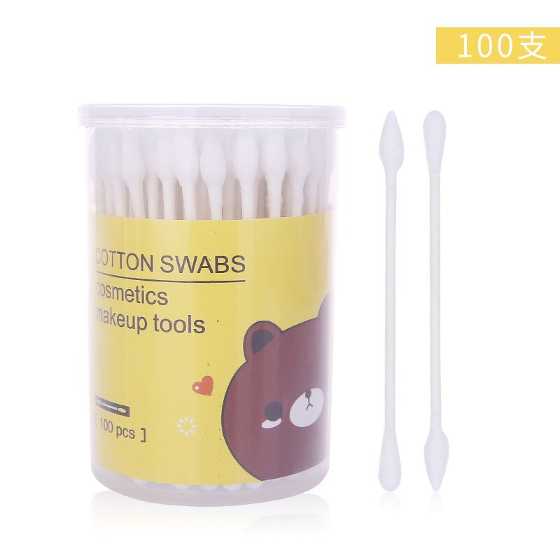 100 Pcs Double Tips Cotton Swabs Paper Wand Round ... – Vicedeal