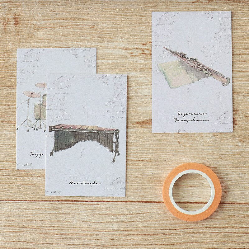 28 sheets/Set Retro Musical instrument Mini Lomo P... – Grandado