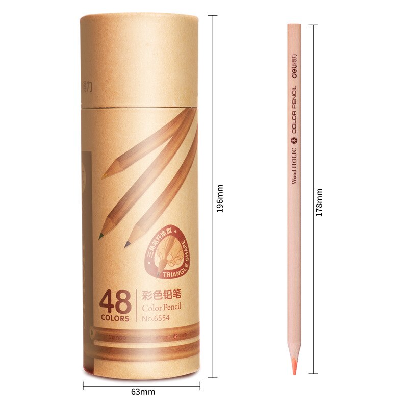 48 Soft log Colors Non-toxic colored pencils lapis... – Vicedeal