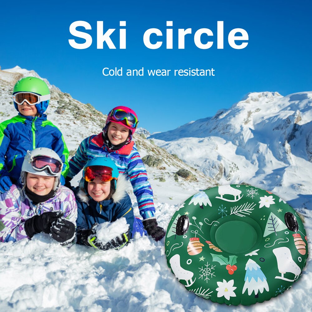 120cm Inflatable Ski Ring Skiing Board PVC Winter Inflatable Ski Circle ...