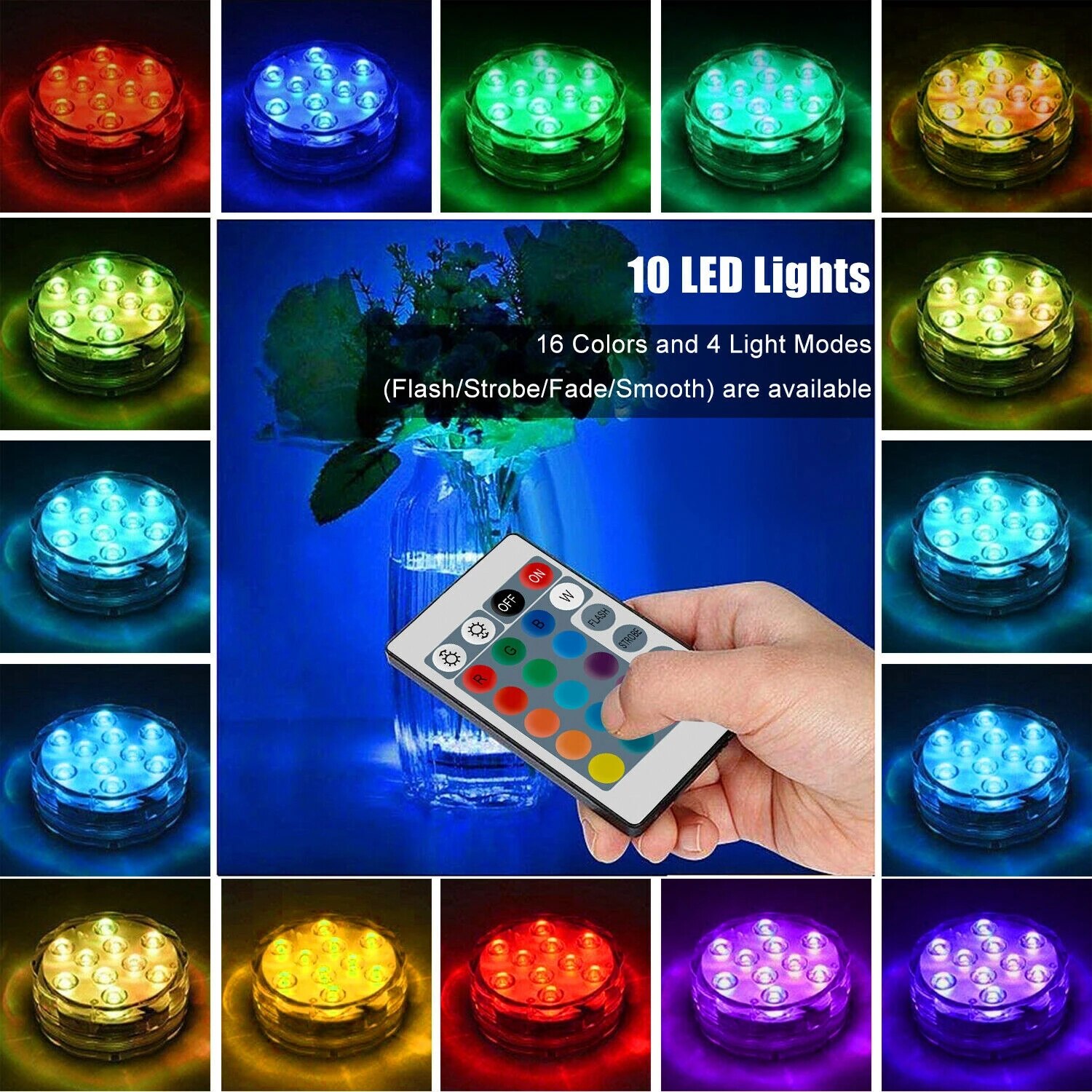 Rgb Afstandsbediening Dompelpompen Licht IP68 Wate... – Vicedeal