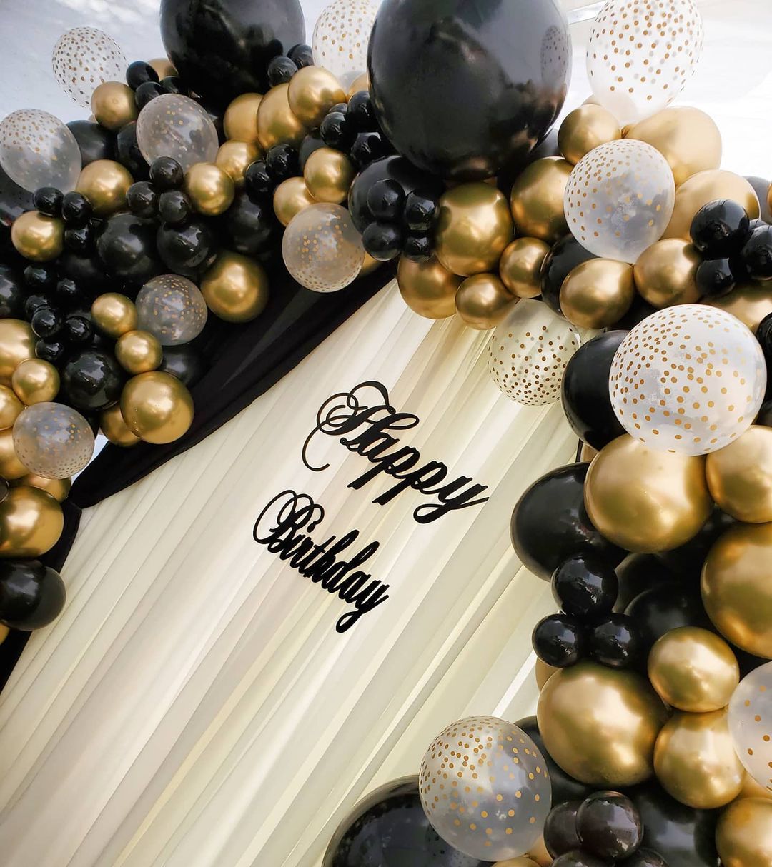 147pcs Black Gold Balloon Garland Arch Kit Gold Ch... – Vicedeal