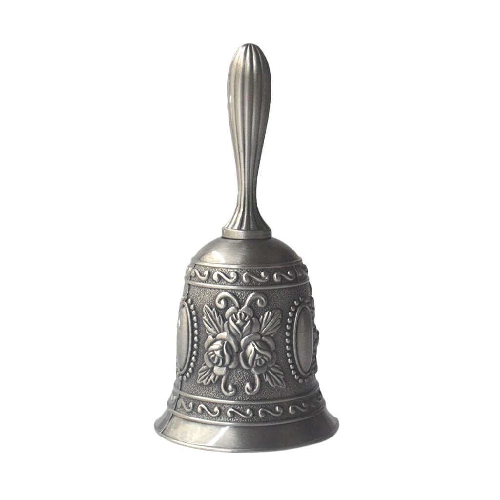 Hand Call Bell Vintage Metal Gold Silver School Di... – Vicedeal