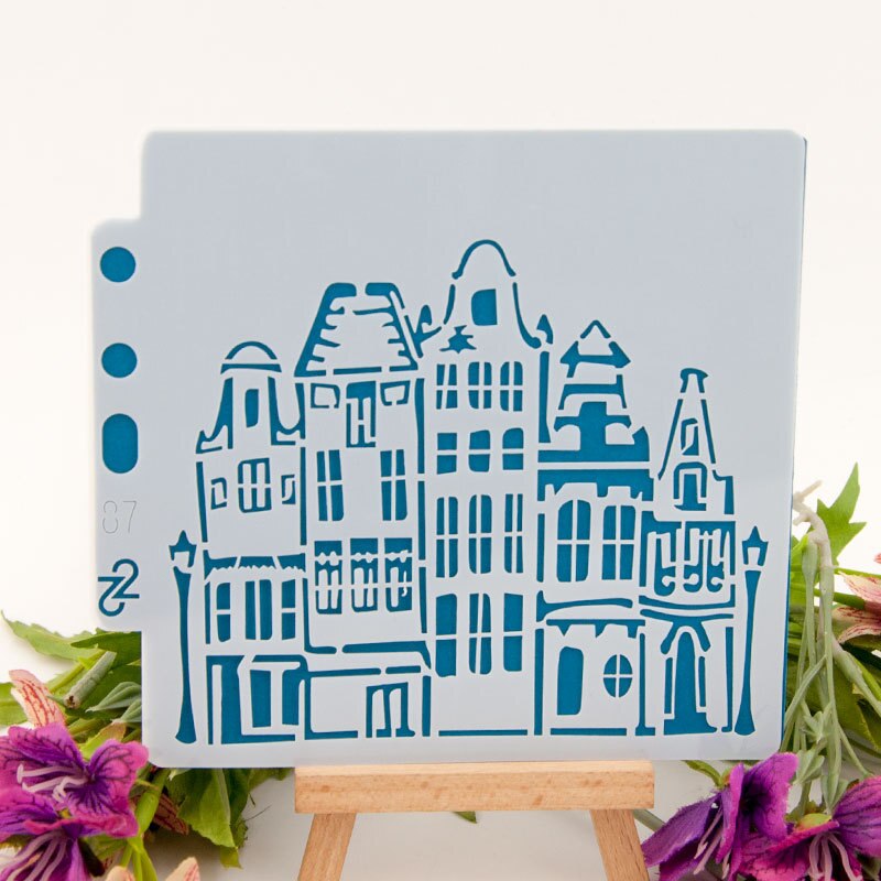 13cm 5.1" House Building Street DIY Layering Stenc... – Vicedeal