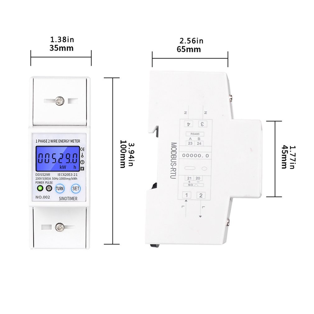 AC 230V 5-80A Intelligent RS485 Electric Power Met... – Vicedeal