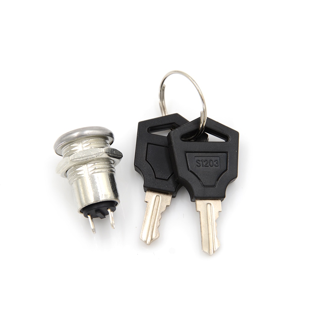 Mini 12mm Key Switch ON/OFF Lock Switch KS-01 KS01... – Vicedeal
