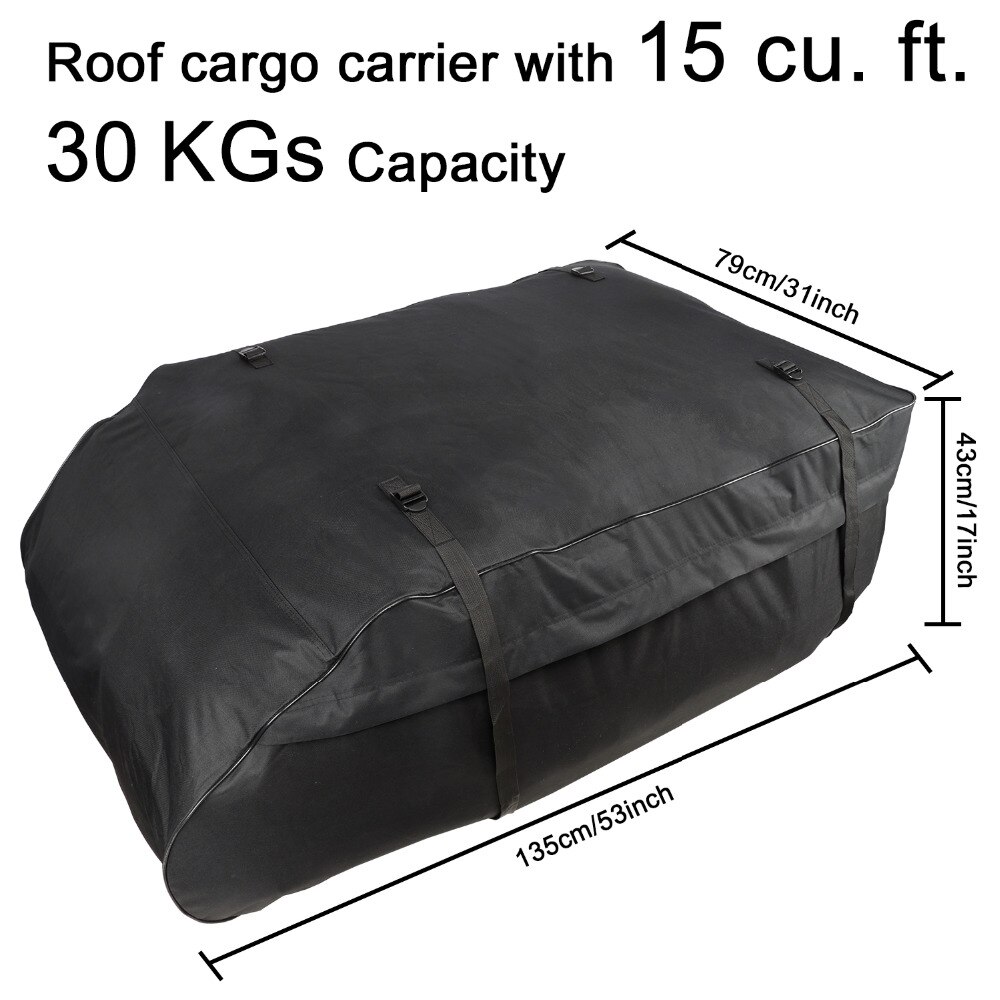 TIROL Water Resistant Roof Bag 15 Cubic Feet Roof ... – Grandado