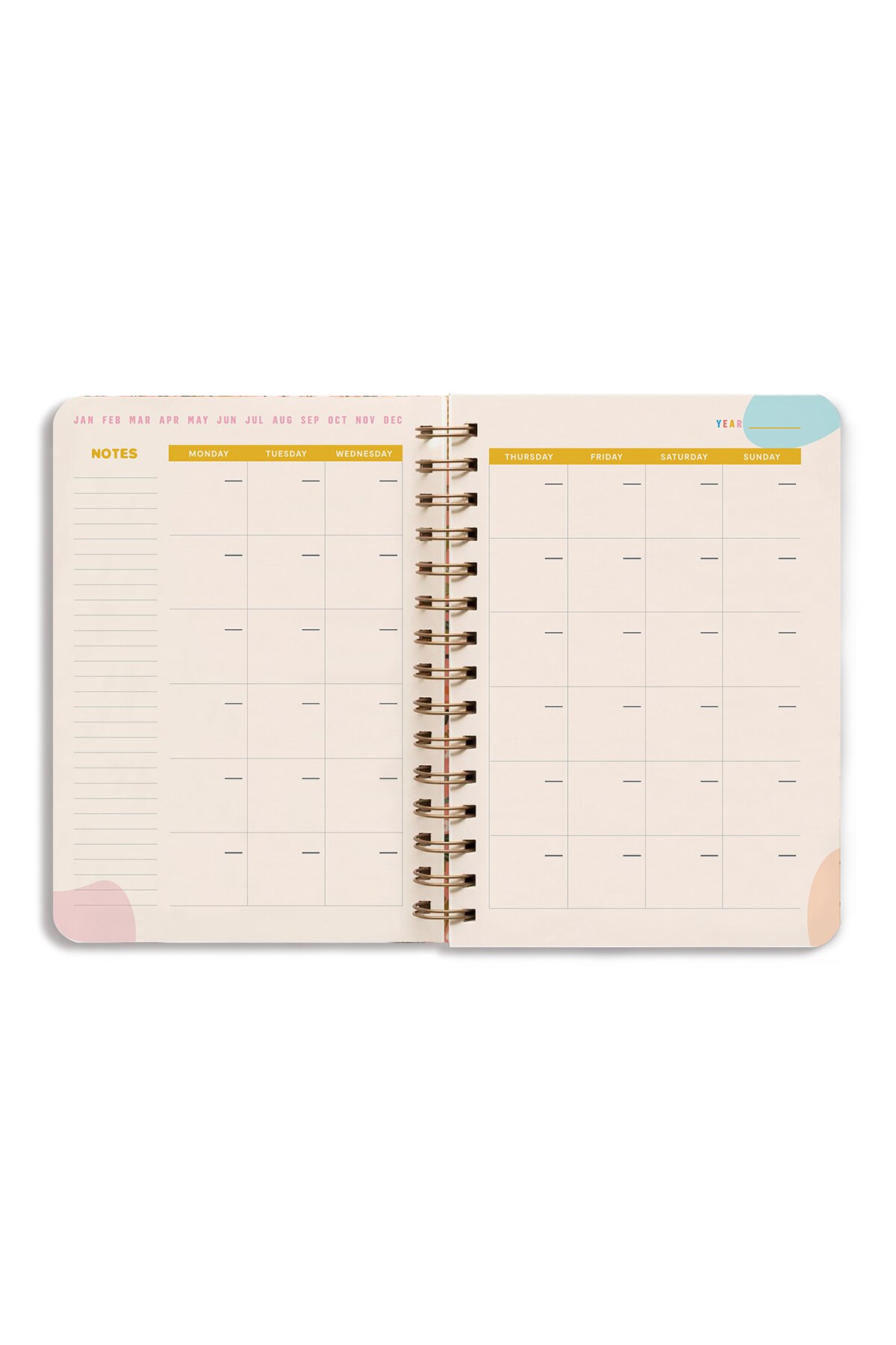 Undated Monthly Weekly Daily Planner Agenda A5 176... – Grandado