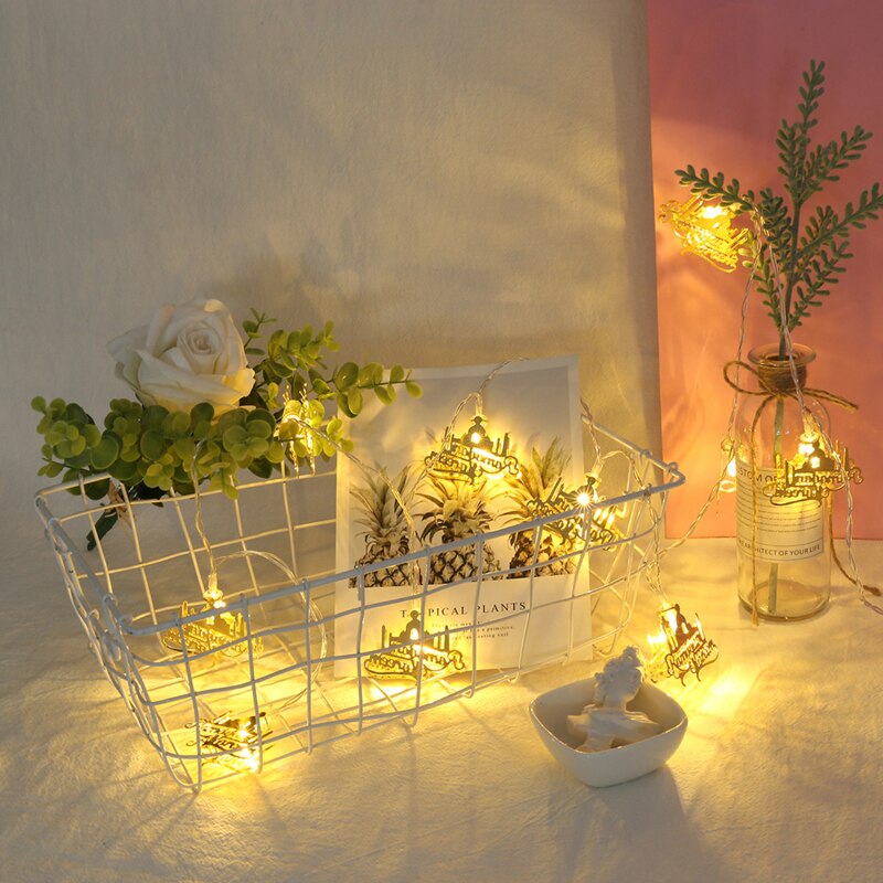 Muslim Ramadan Iron Art LED Letter Castle String L... – Vicedeal