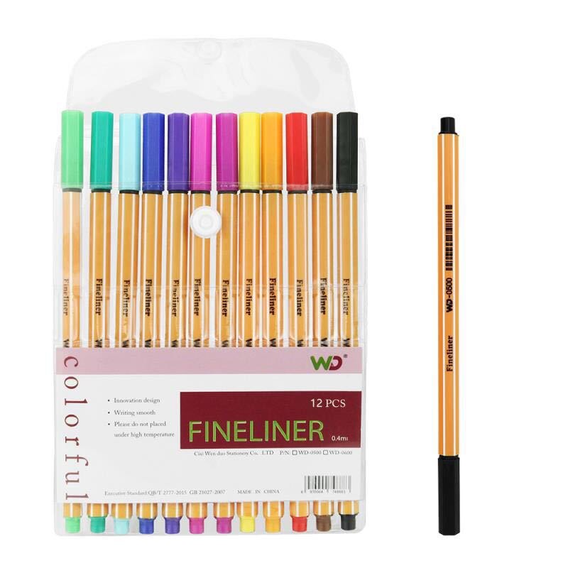 12 Colors Fineliner Set Drawing Pen 0.4mm Liner Pe... – Grandado