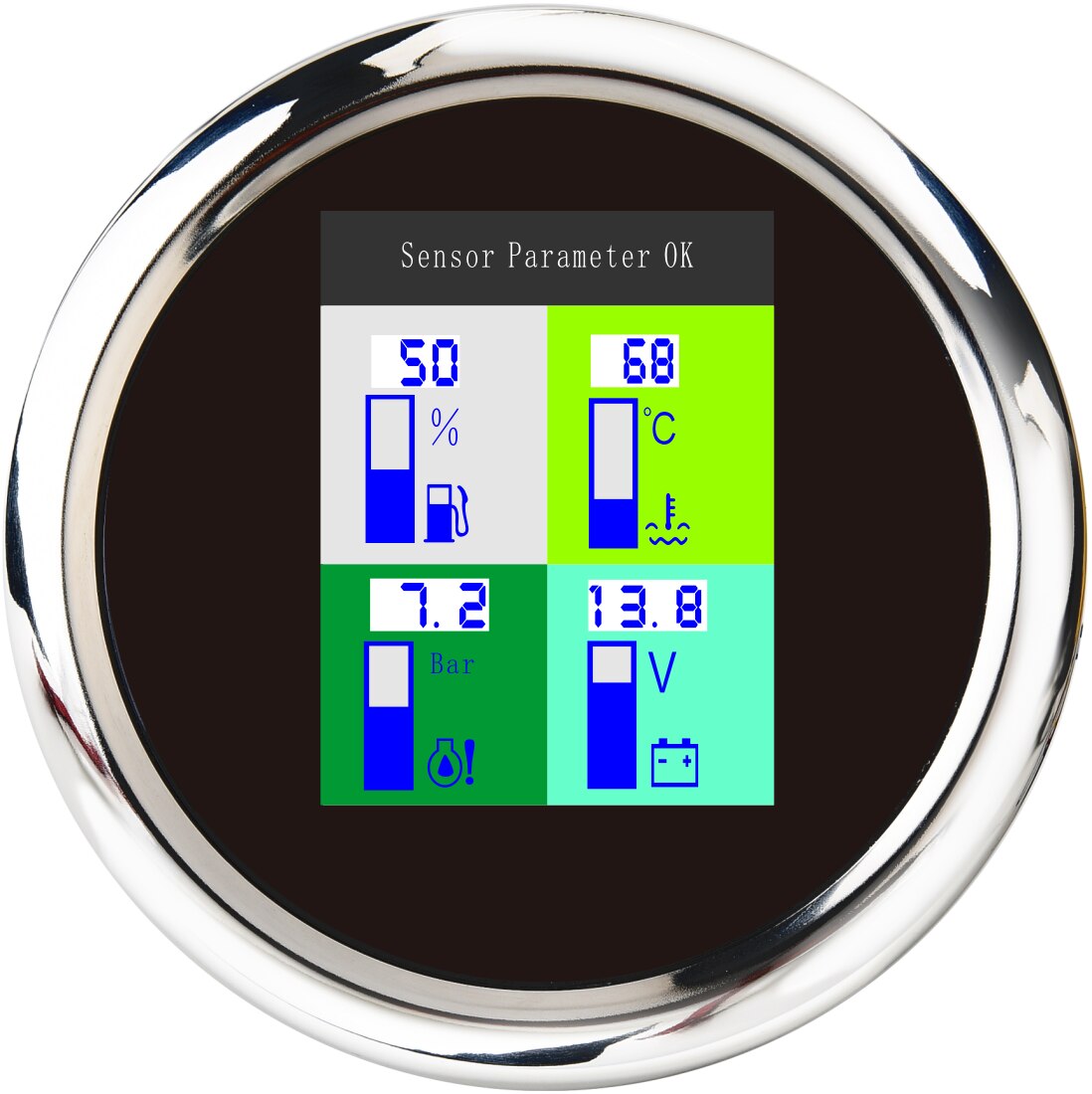 Digital Fuel Level Gauge Auto Voltage Meter Water ... – Grandado