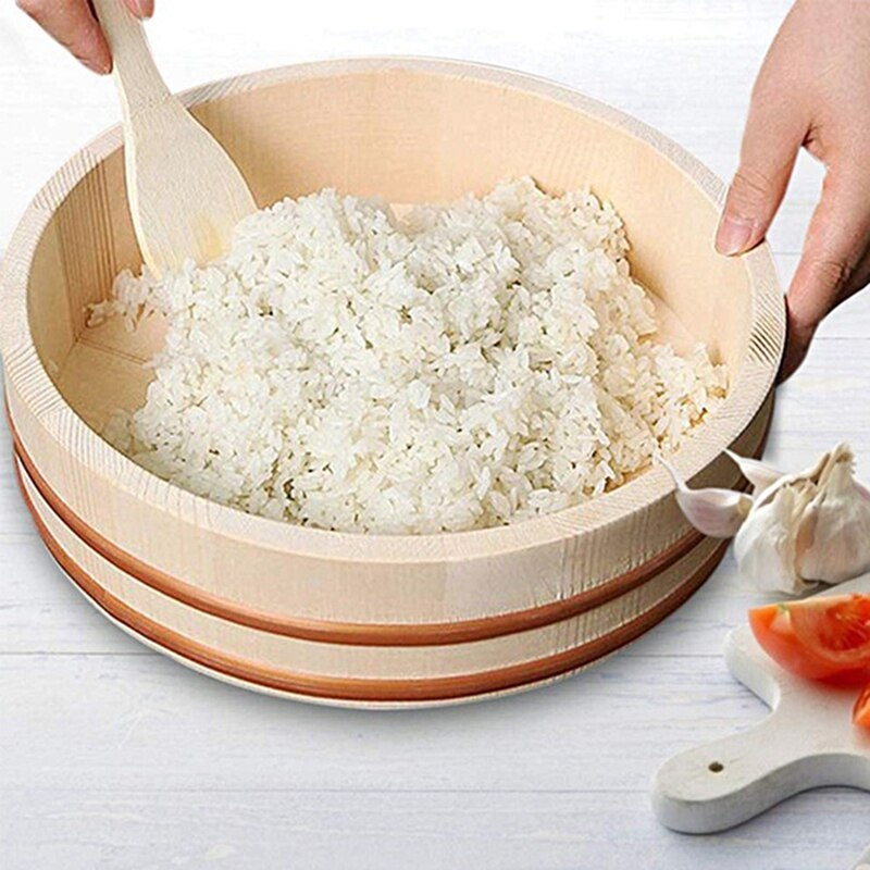 Wooden Japanese Sushi Rice Bucket Korean Rice Mix ... – Grandado