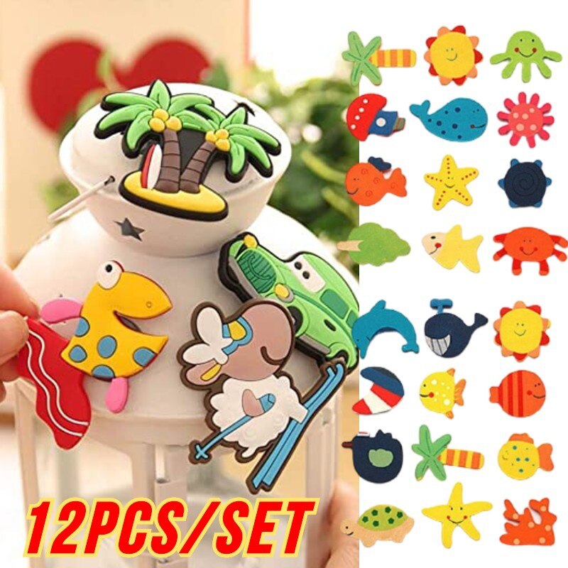 12pcs Multicolor Wooden Fridge Magnet Educational ... – Vicedeal