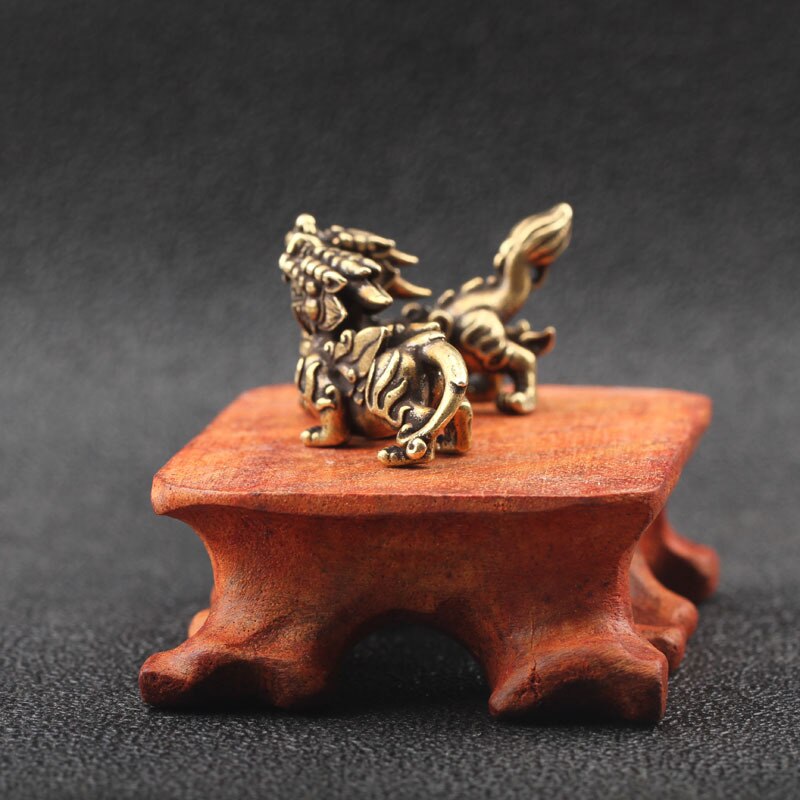 Antique Copper Chinese Mythical Beast Pixiu Miniat... – Grandado