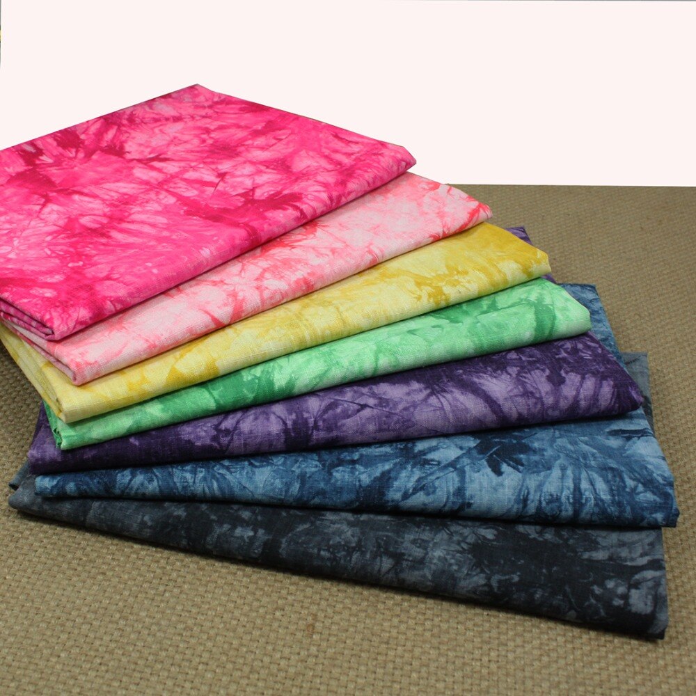 cotton linen tie dye tissue coat fabric women coat... – Grandado