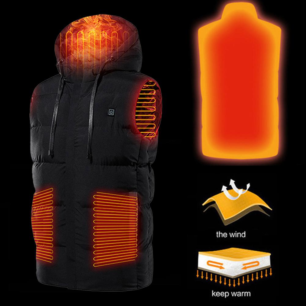 Opvarmet vest elektrisk varme vest smart varme vest mandlig termostat ...