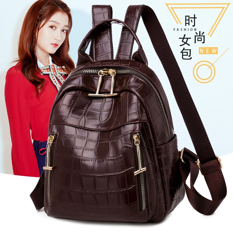 YILIAN Ladies Leather backpack for Girls 2022 Casu... – Vicedeal