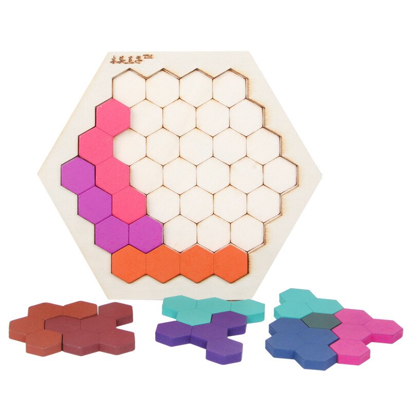 Honeycomb / Puzzle / Color Wooden Jigsaw Puzzle / ... – Vicedeal