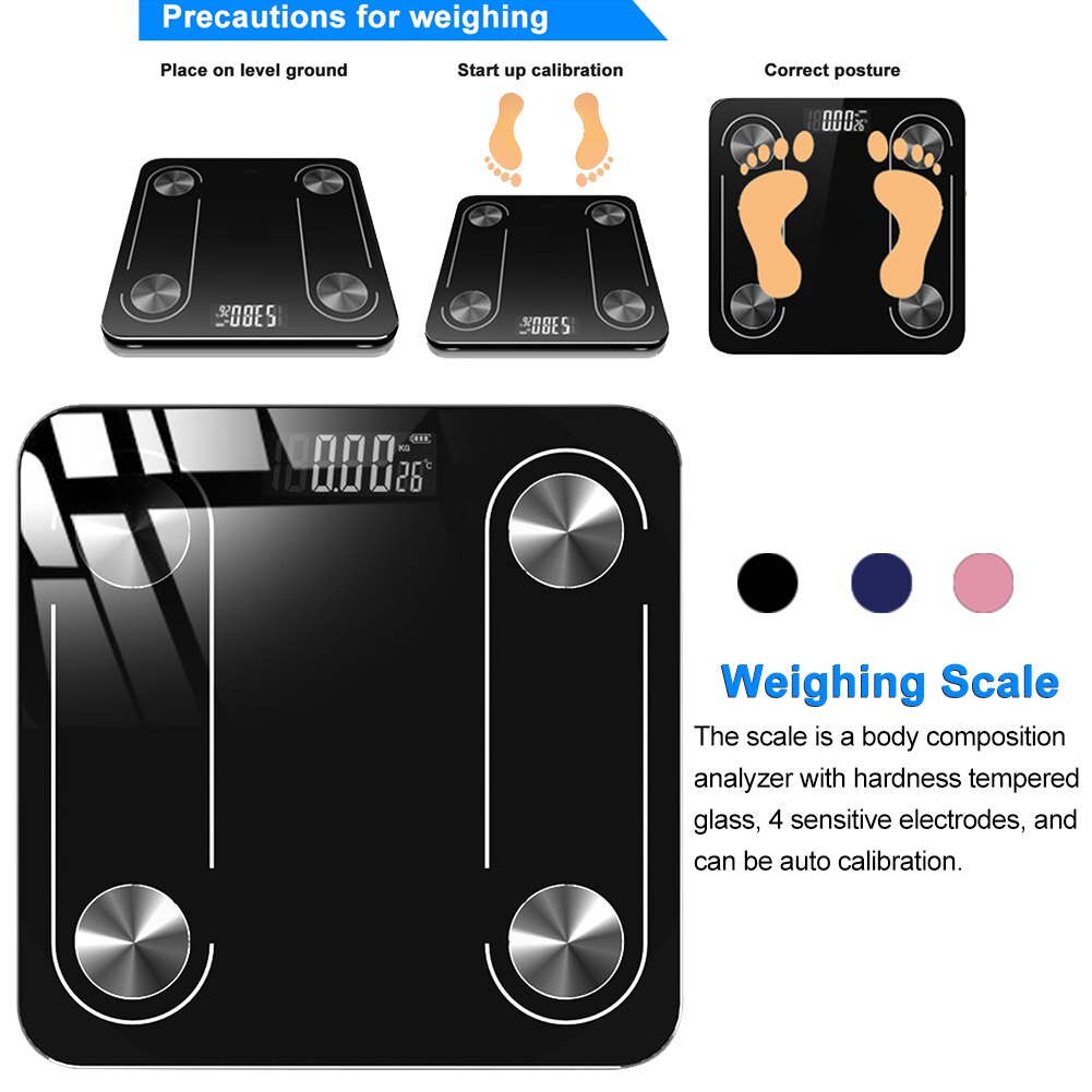 Body Fat Scale Smart Wireless Digital Bathroom Wei... – Grandado