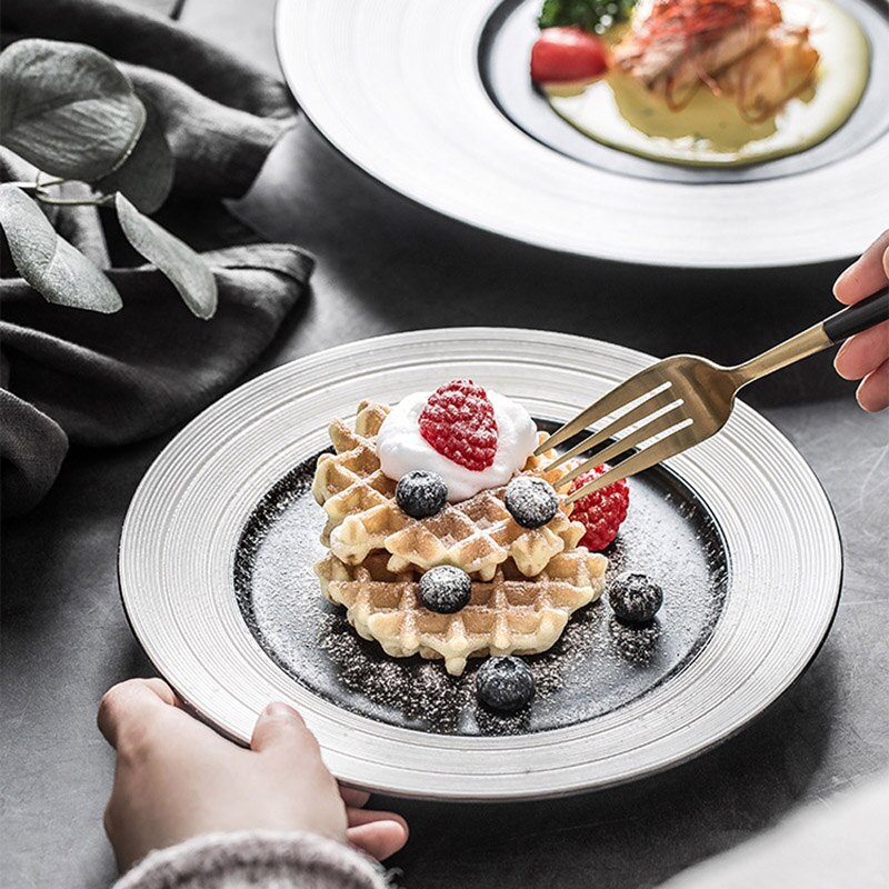 FANCITY Nordic Simple Steak Dessert Plate Western ... – Grandado