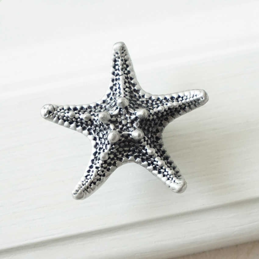 Starfish Sea Star Shell Antique Silver Black Dress... – Grandado