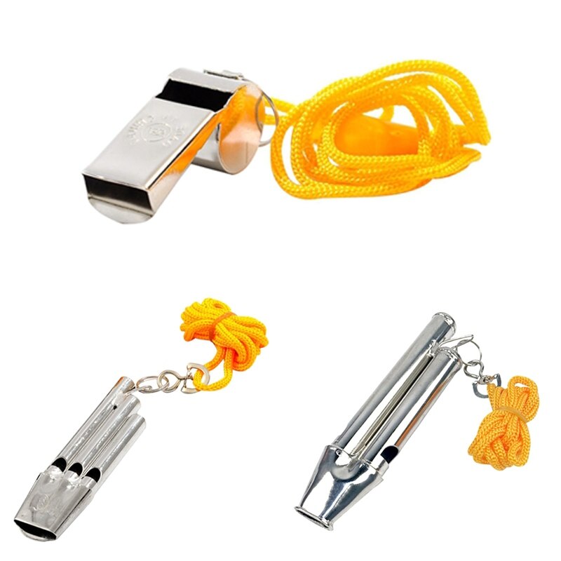 Coach Referee Metal Whistle With Lanyard Neck Rope... – Vicedeal