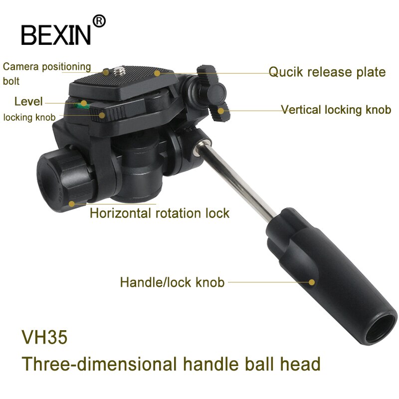 BEXIN 3D head universal plastic panoramic tripod h... – Vicedeal
