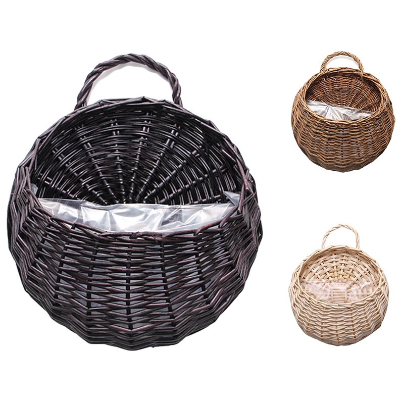 Hand Made Rieten Rotan Vas Muur Decor Opslag Conta... – Vicedeal