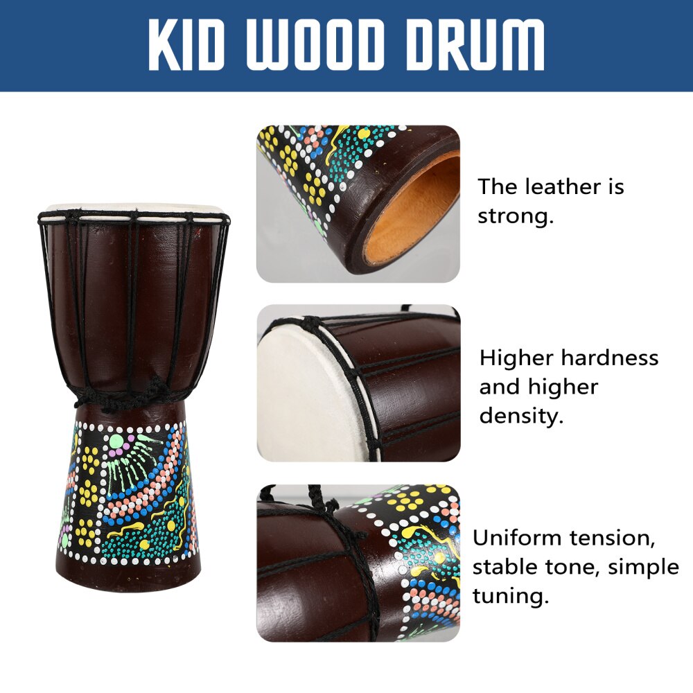 Children Hand Drum Wooden Drum Musical Instrument ... – Grandado