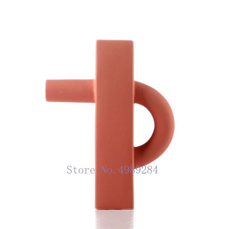 Nordic ceramics vase abstract geometric Flower arr... – Grandado