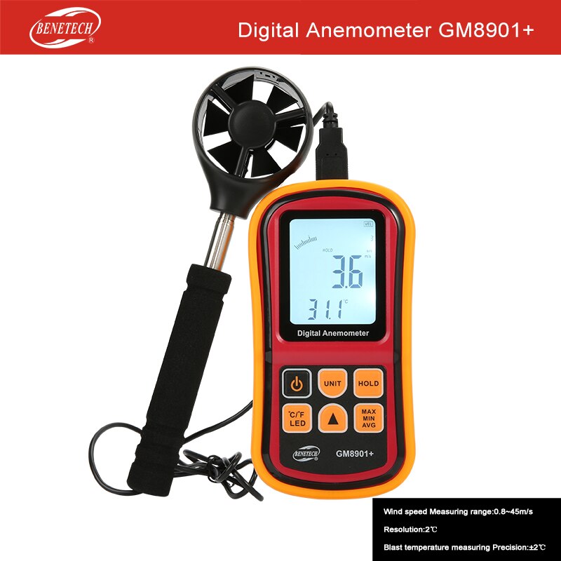 Wind meter air speed meter Anemometer GM8901 plus ... – Grandado