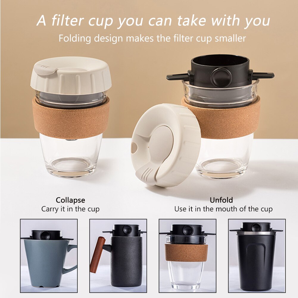Dripper Cone Reusable Camping Coffee Filter Paperl... – Grandado