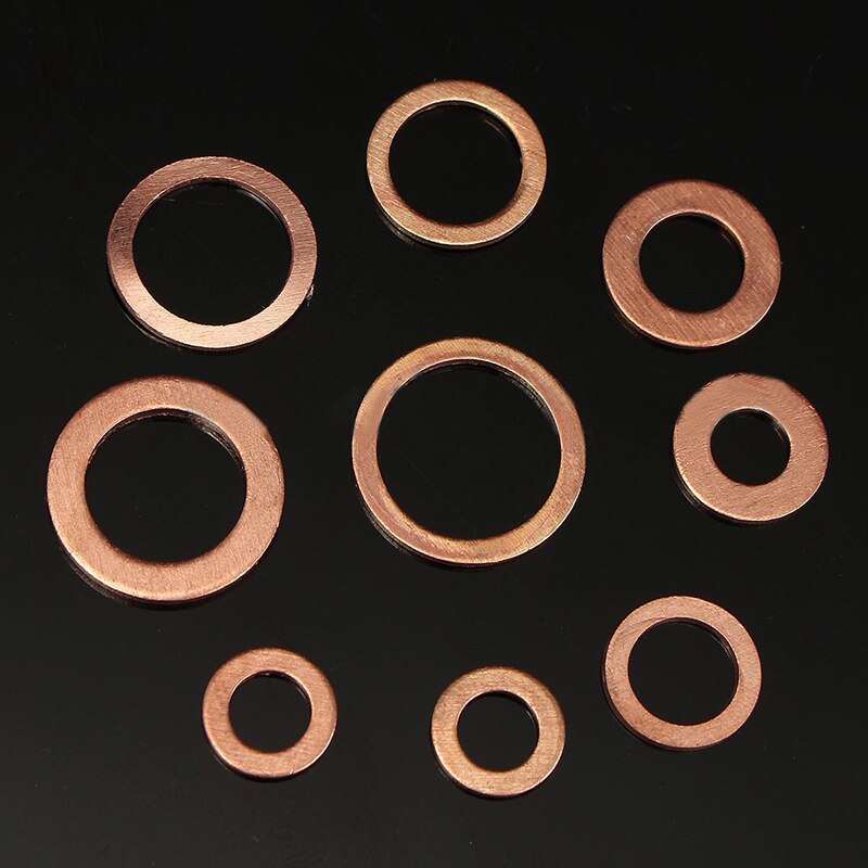 200Pcs Solid Copper Washer M5-M14 Flat Ring Sump P... – Vicedeal
