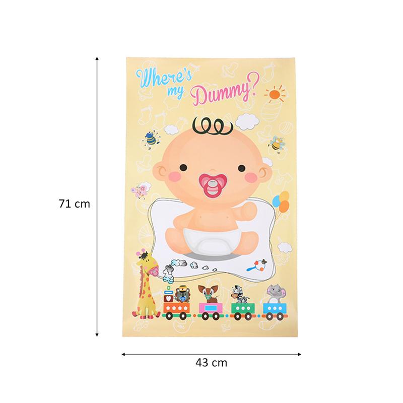 1 Set Poster Match Game Baby Dummy Themed Sticker ... – Vicedeal