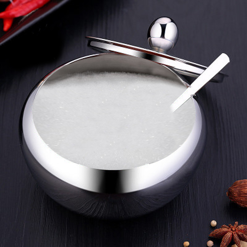 Kitchen Stainless Steel Sugar Bowl With Lid And Sp... – Grandado