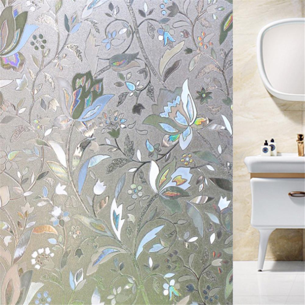 3D Flower Pattern Frosted Window Glass Film Self-a... – Grandado