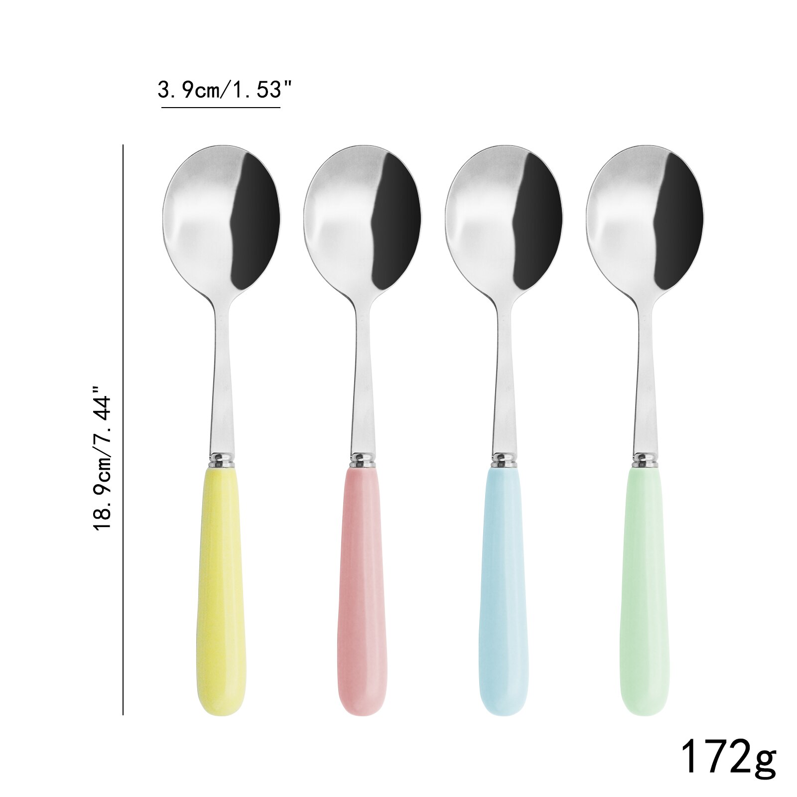 4pcs Stainless Steel Dinner Spoon Colorful Tablewa... – Vicedeal